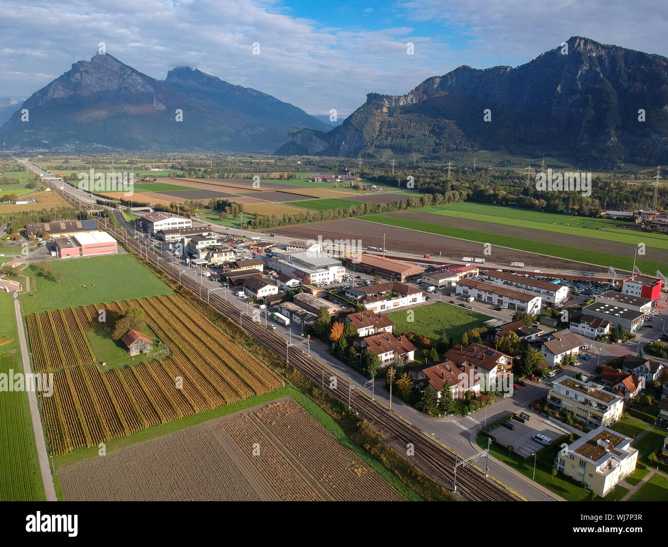 Bad Ragaz aerial view Stock Photo - Alamy