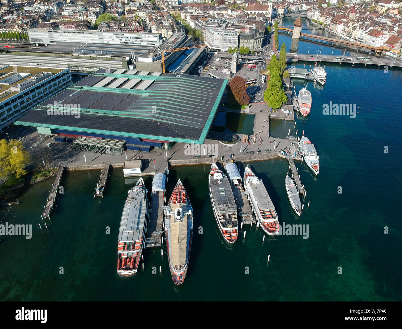 Aerial view Lucerne KKL Stock Photo - Alamy