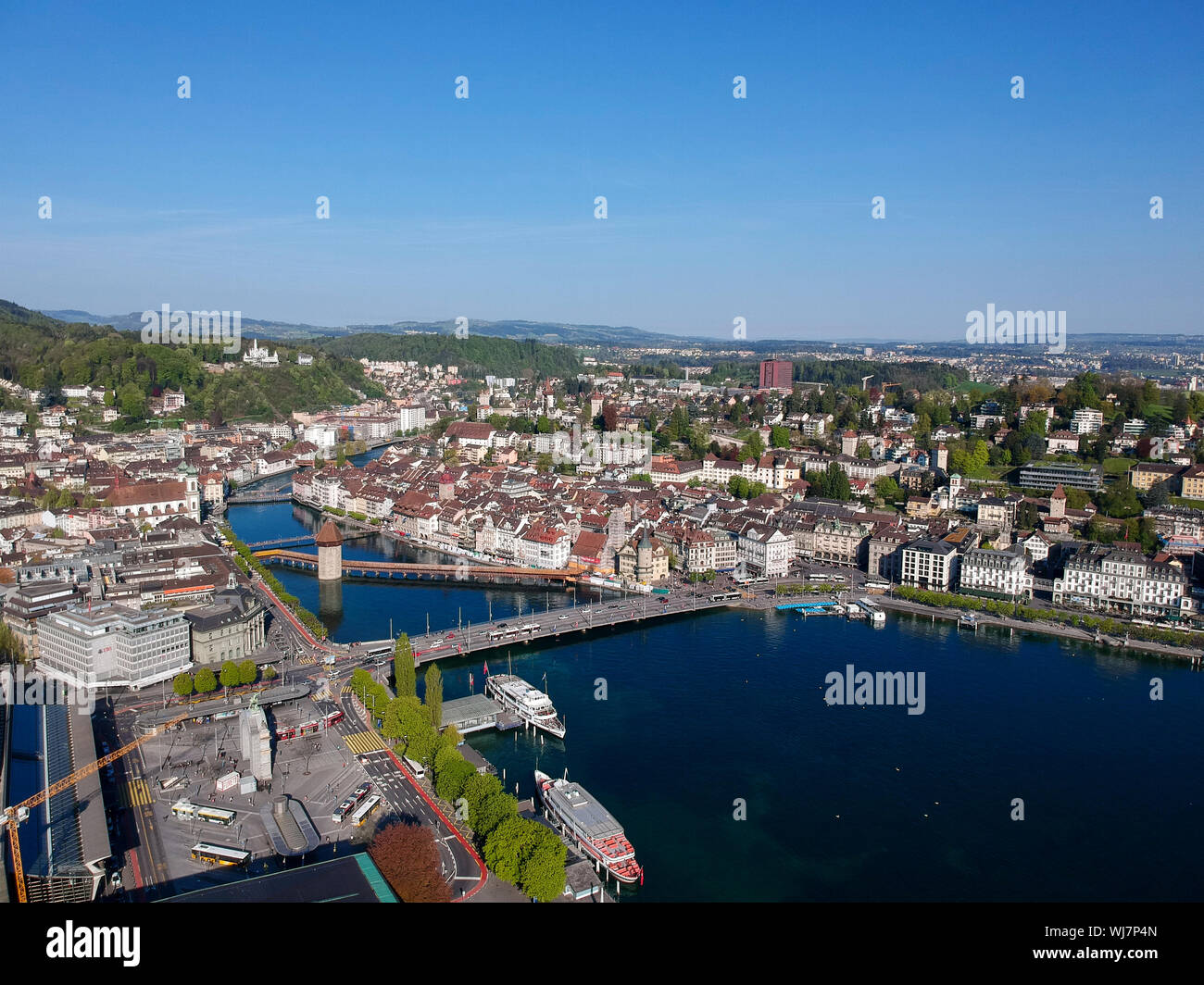 Aerial view Lucerne downtown Stock Photo - Alamy
