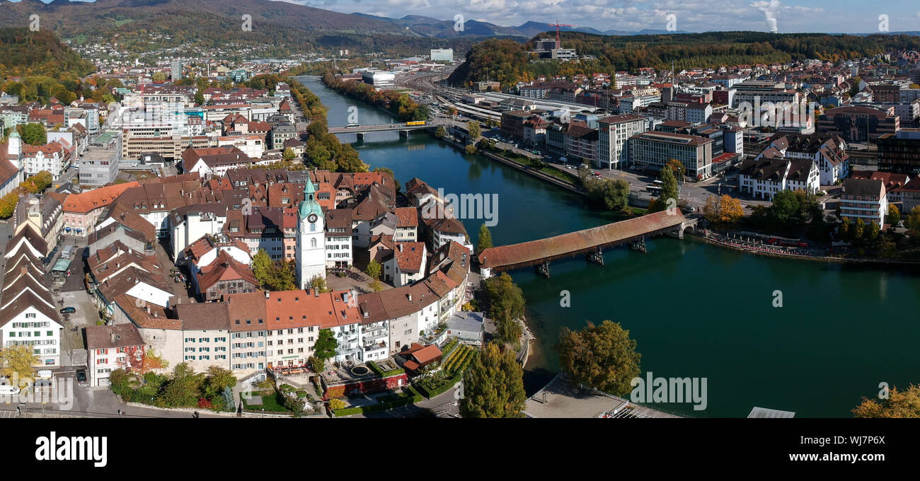 "Panorama Olten Aare Bridge & Stock Photo - Alamy