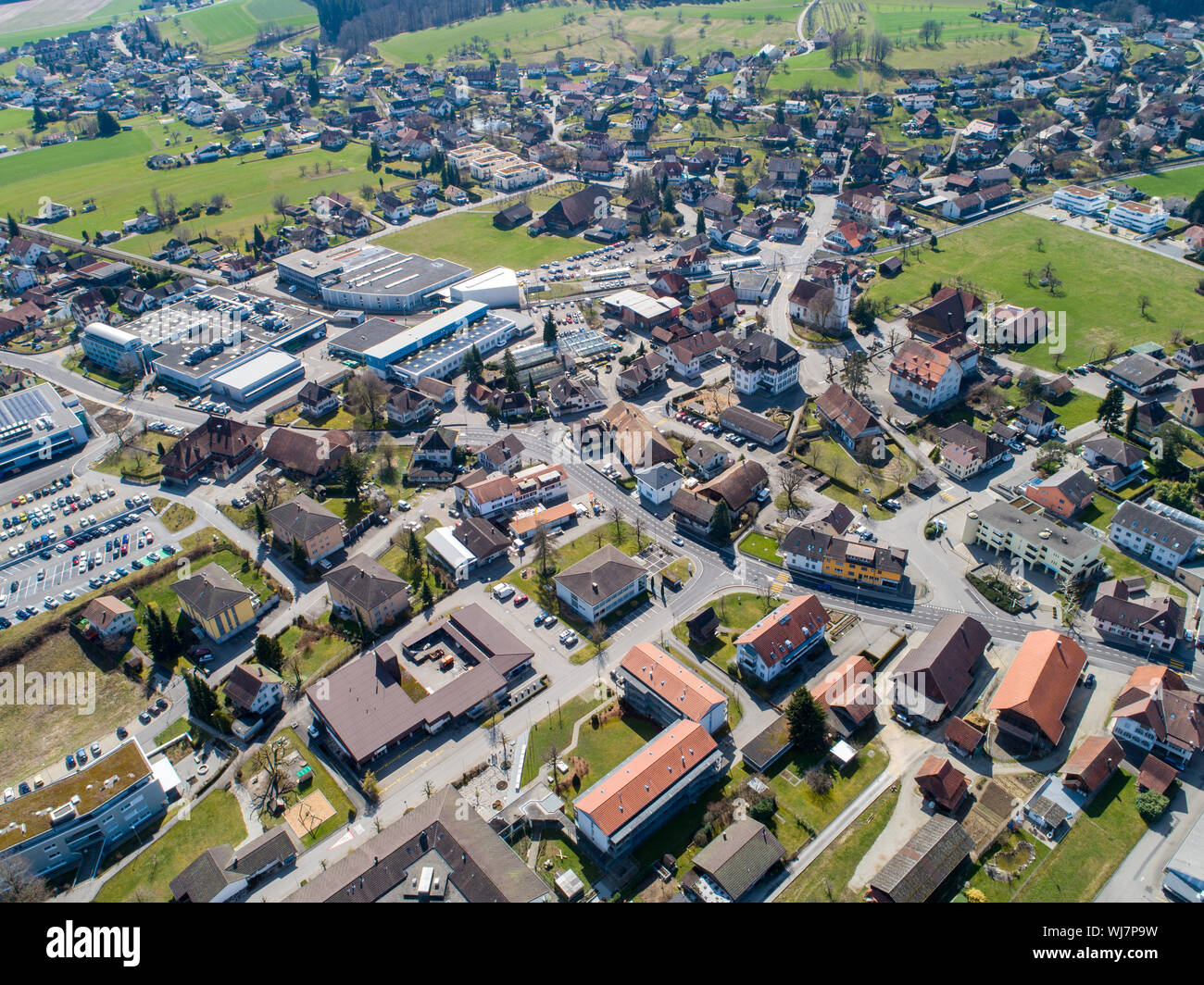 Aerial view Roggwil Bern Stock Photo - Alamy