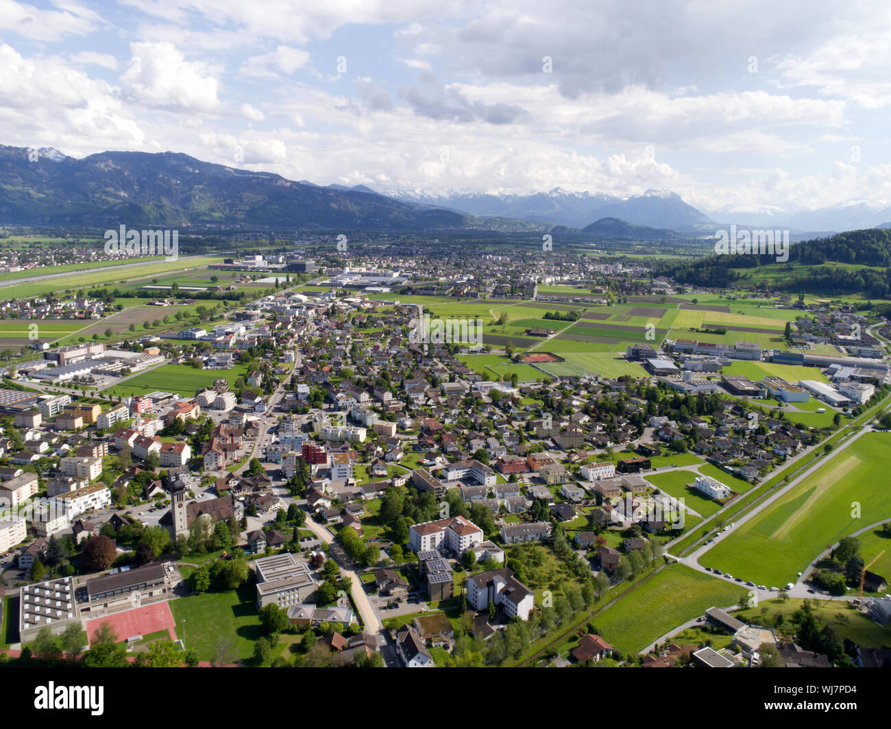 Aerial view Heerbrugg Stock Photo - Alamy