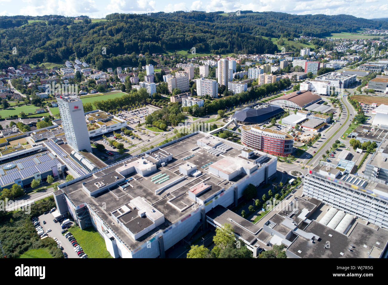 Aerial view Spreitenbach AG Stock Photo - Alamy