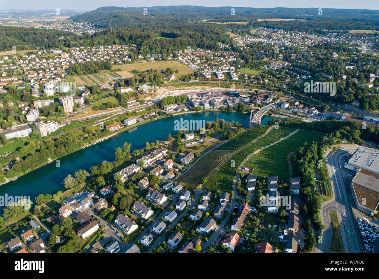 Flurlingen am Rhein aerial view Stock Photo - Alamy