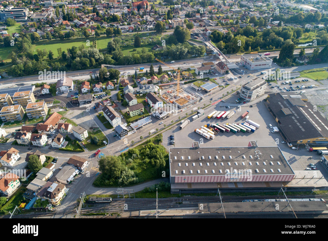 St. Margrethen aerial view Stock Photo - Alamy