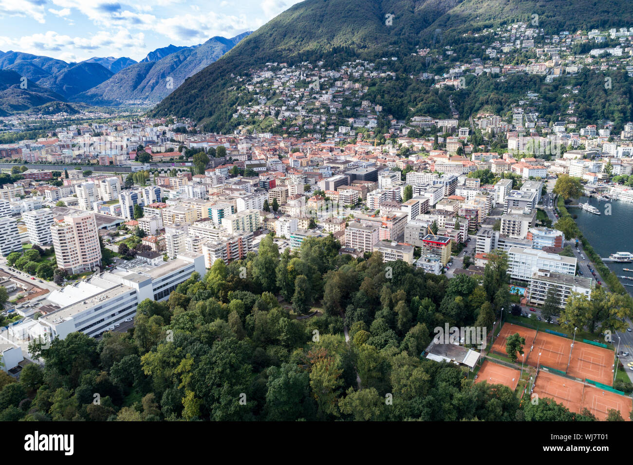 Aerial view Locarno - Ticino Stock Photo - Alamy