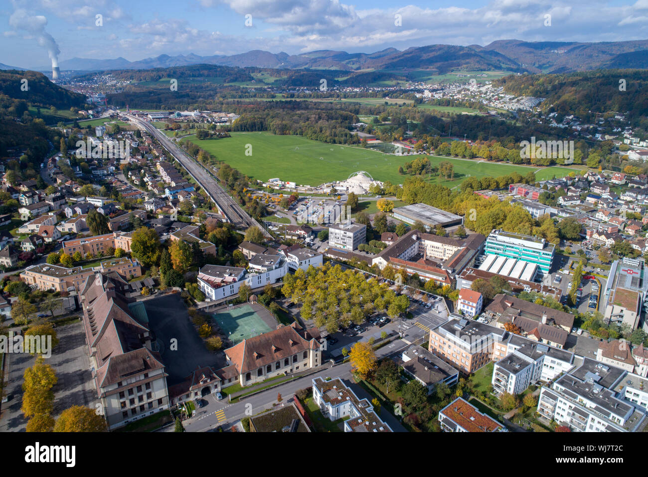 Aerial view Aarau Schachen Stock Photo - Alamy