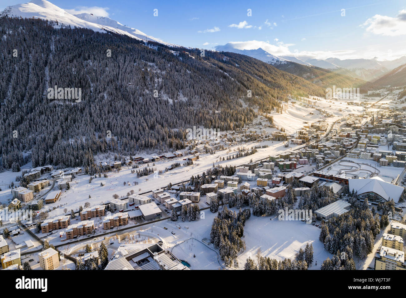 Aerial view Davos Stock Photo - Alamy