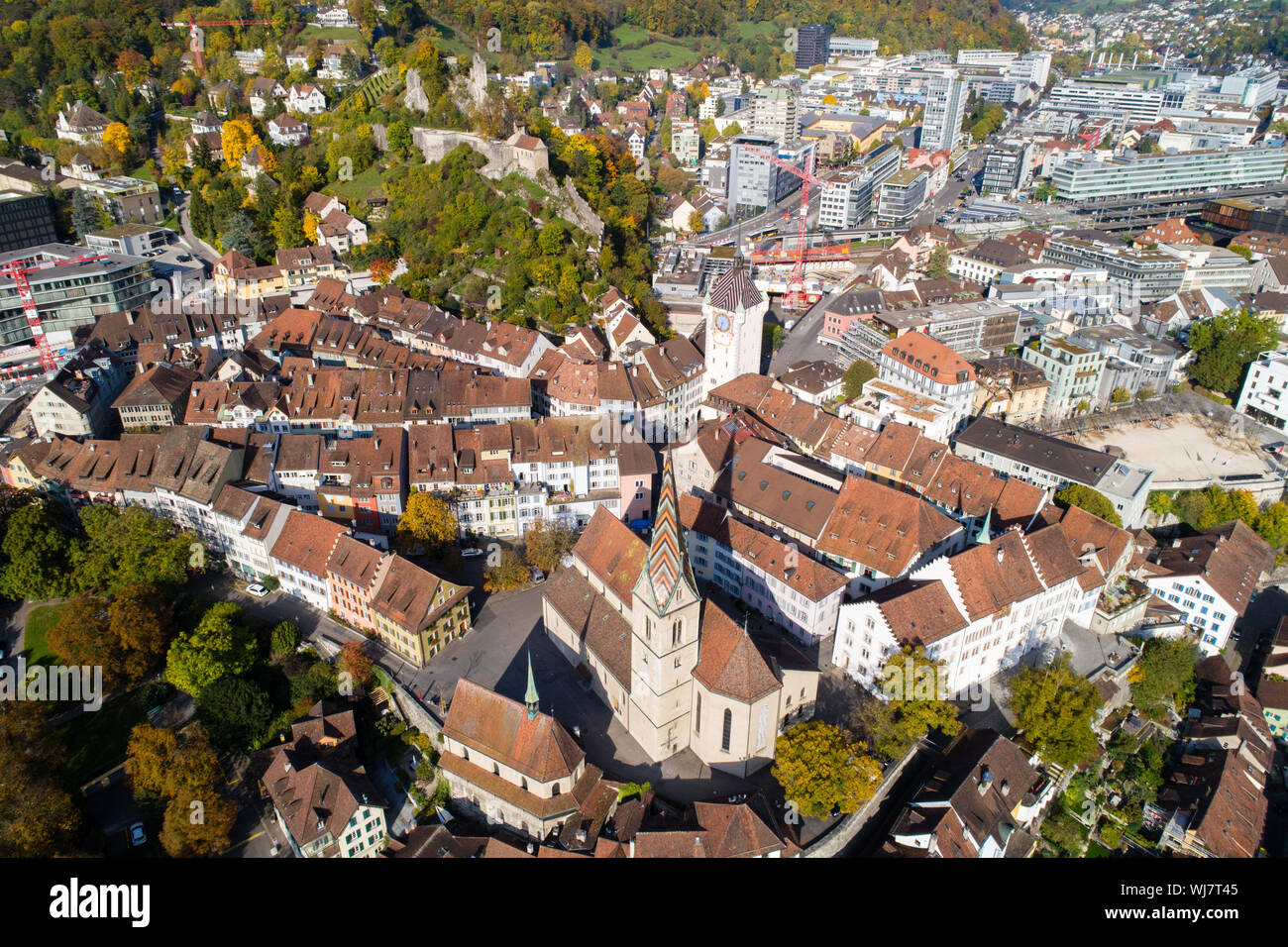 Baden Switzerland aerial view Stock Photo - Alamy