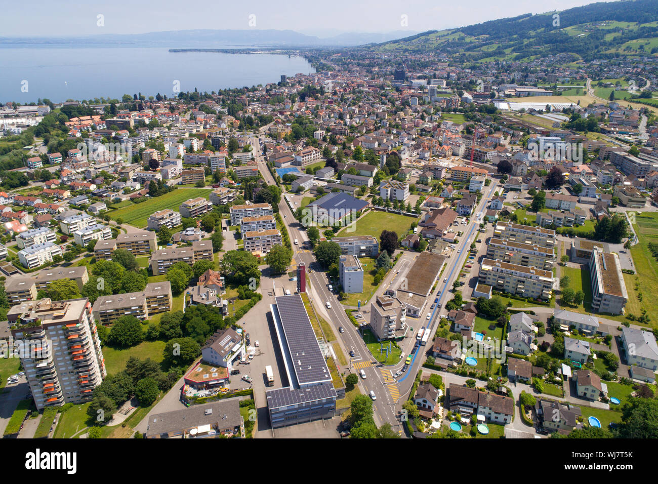Aerial view Goldach Bodensee Stock Photo - Alamy