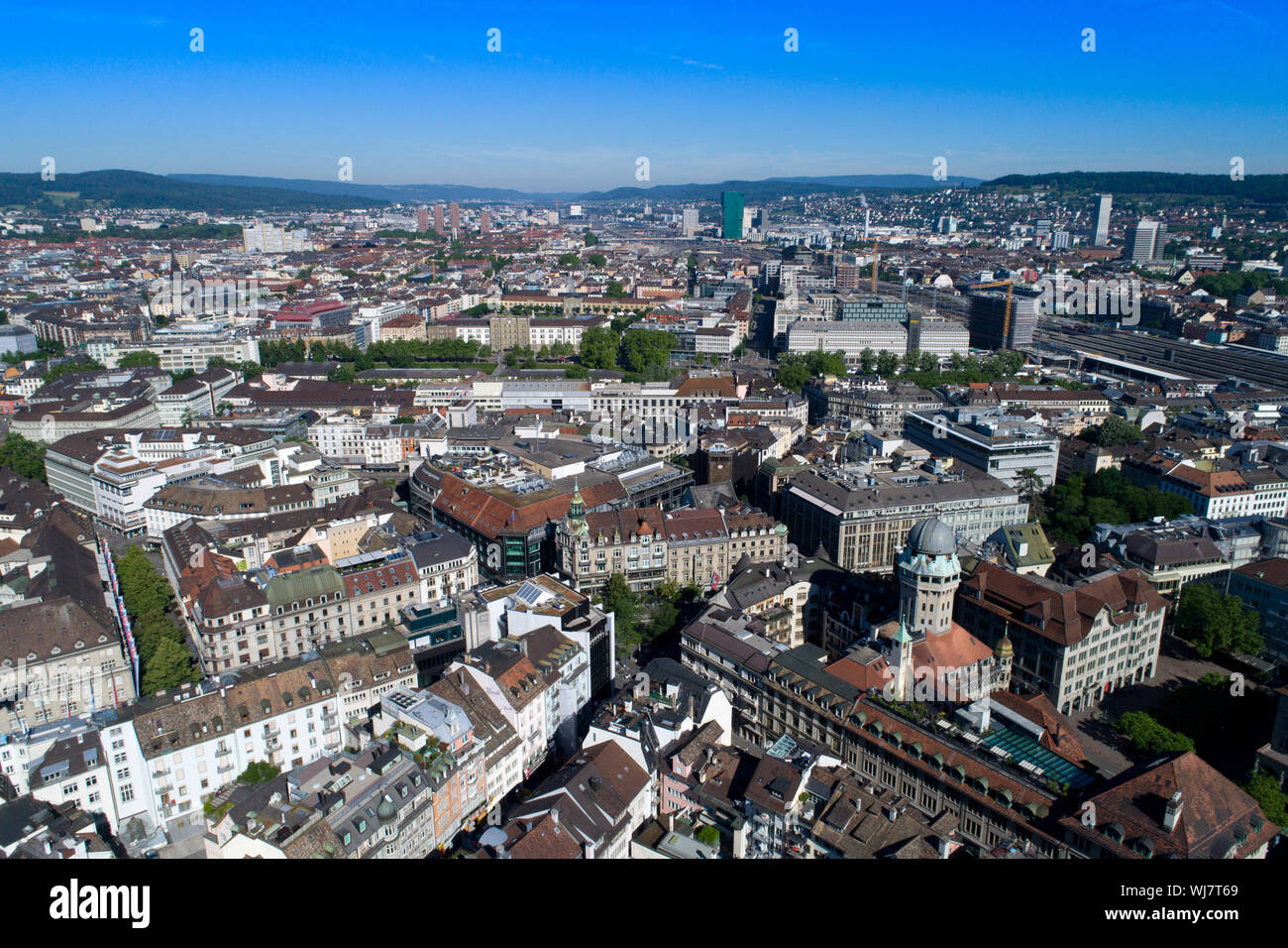 Aerial view of Zurich City Stock Photo - Alamy