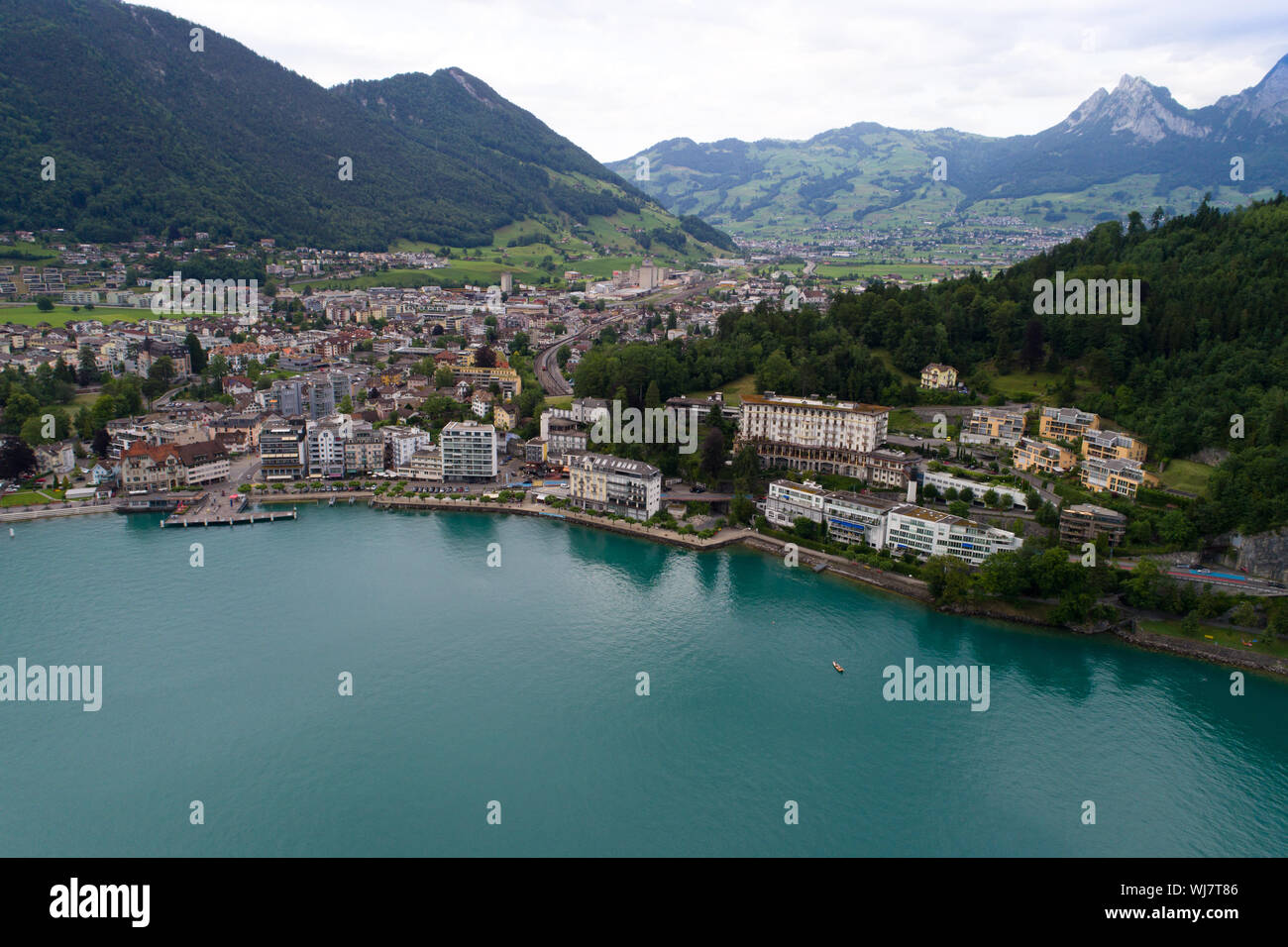 Aerial view fountain Stock Photo - Alamy