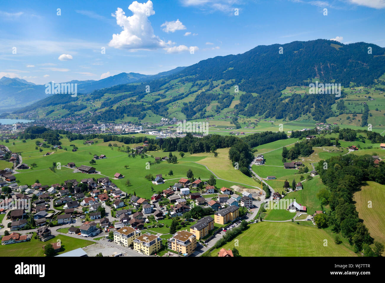 Aerial view of Kerns Switzerland Stock Photo - Alamy