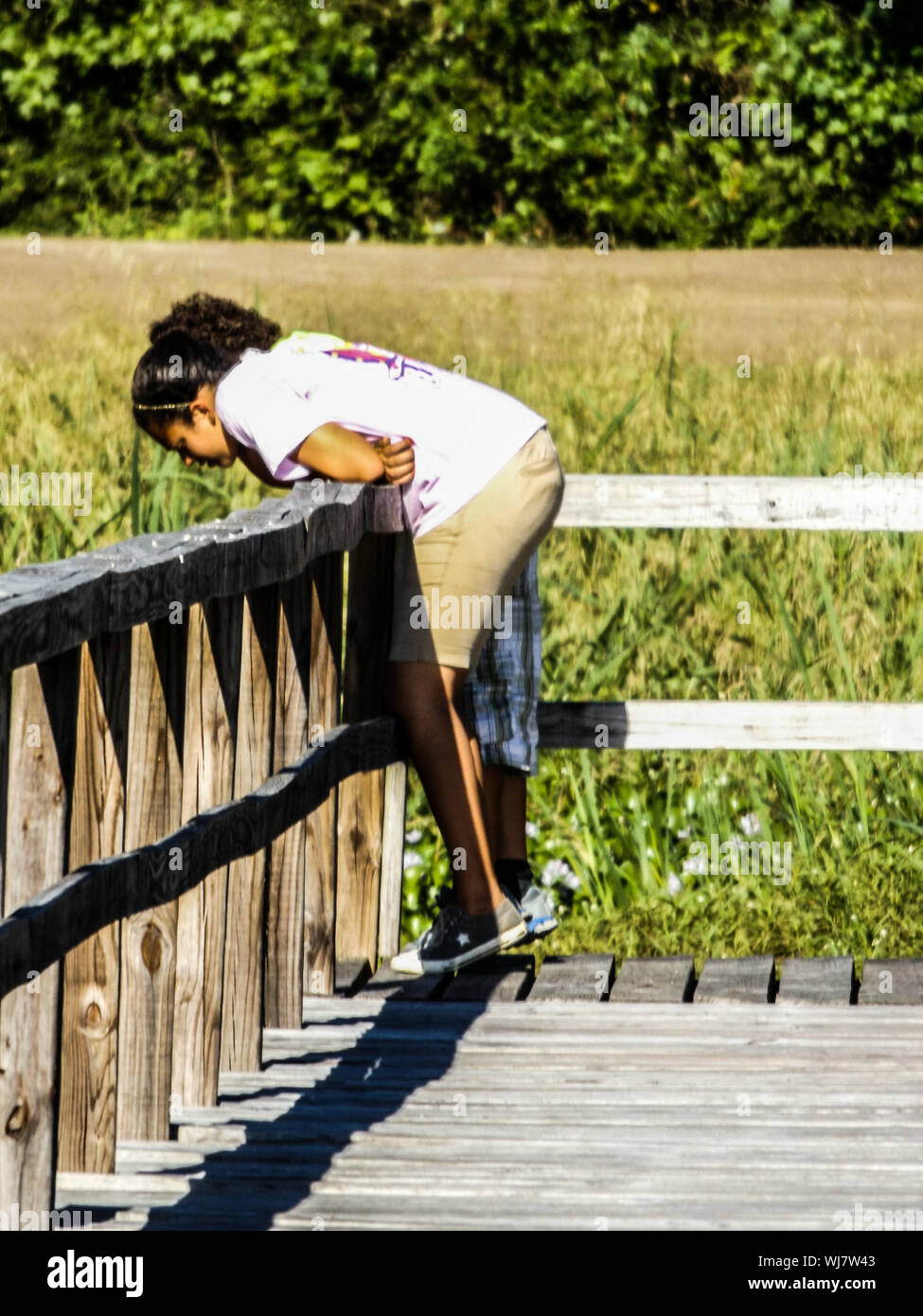 Leaning Over Railing High Resolution Stock Photography and Images - Alamy