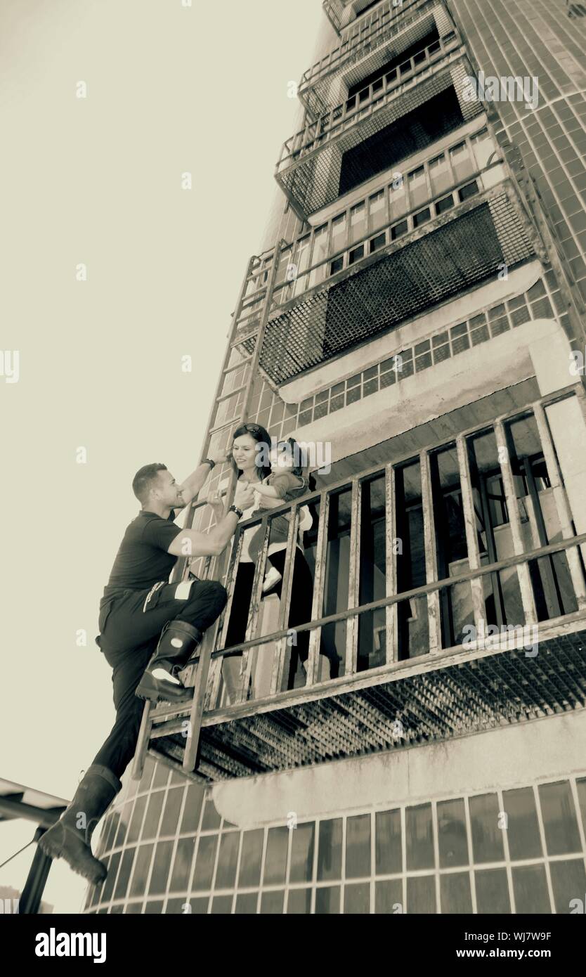 Rescue ladder climbing hi-res stock photography and images - Alamy