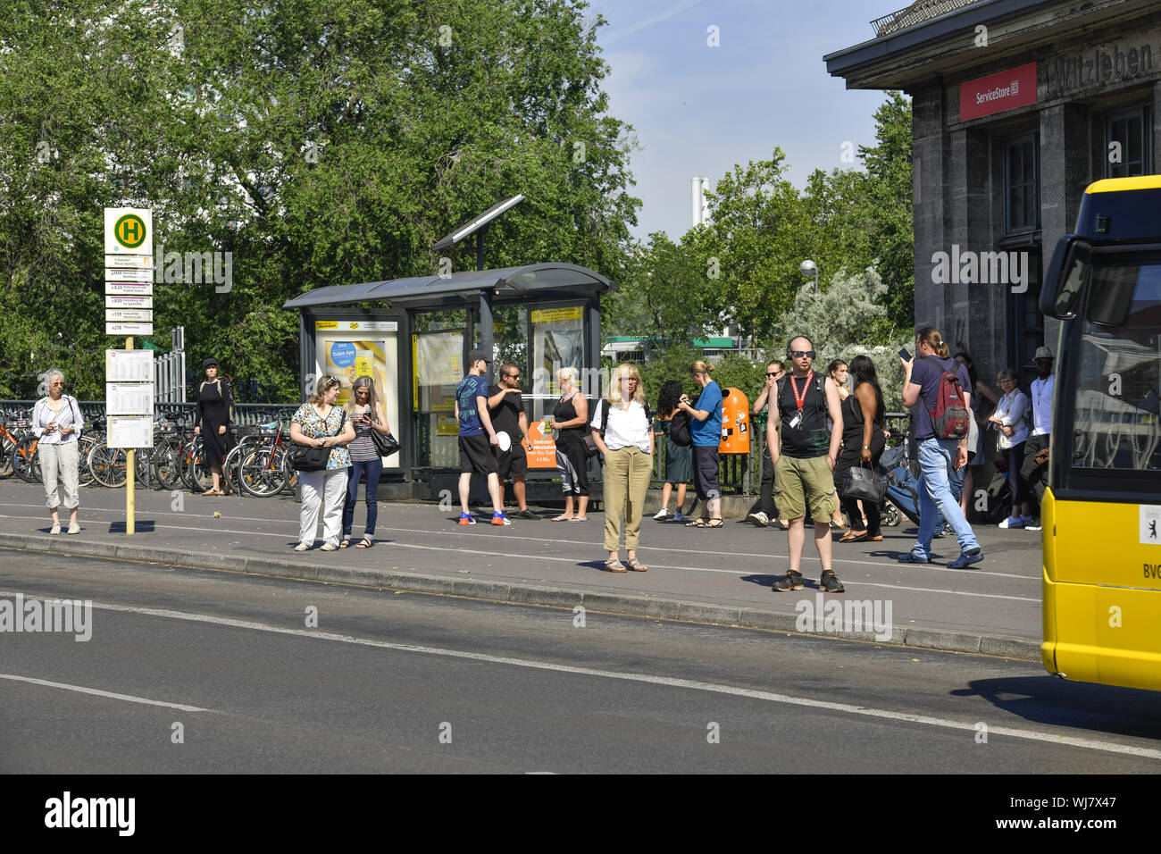 Railway station, Berlin, coach, bus stop, BVG, Charlottenburg ...