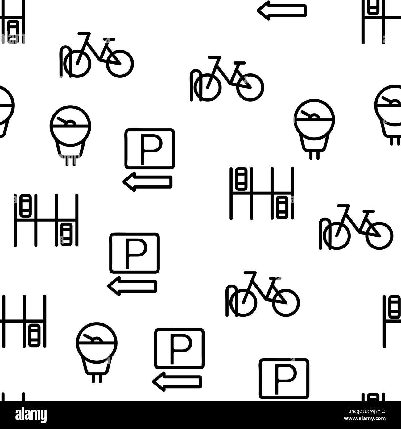 Parking Vector Seamless Pattern Stock Vector Image & Art - Alamy