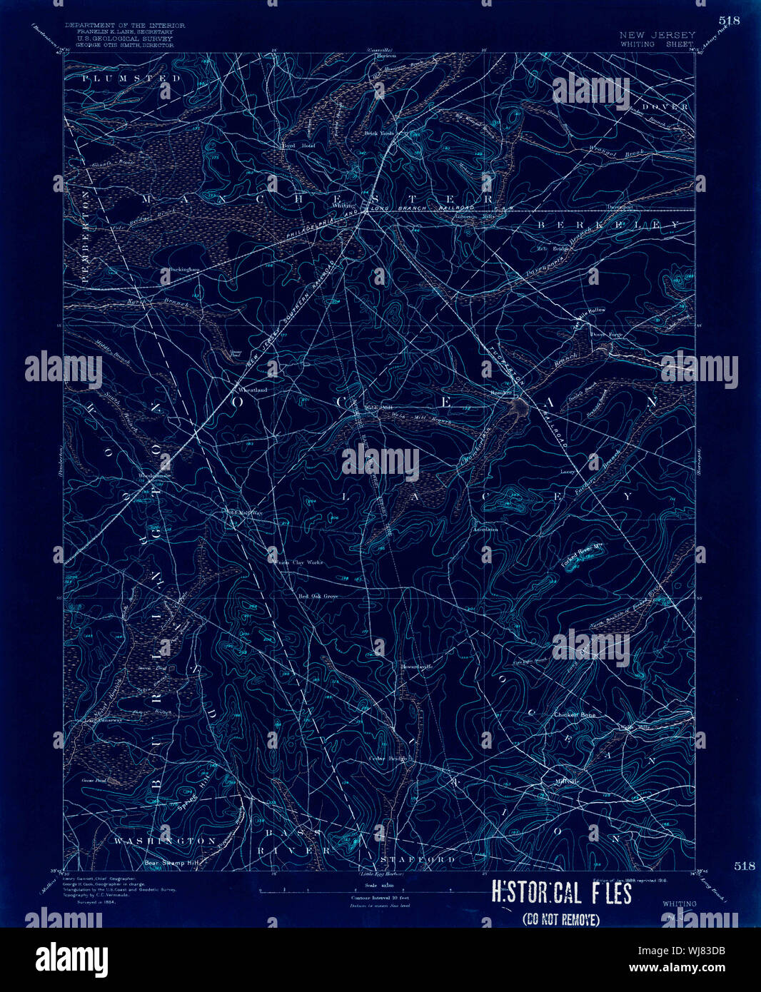 New jersey map 1888 hi-res stock photography and images - Alamy
