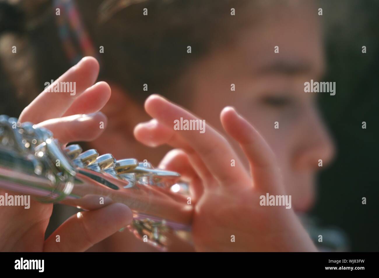 Boys hand with flute hi-res stock photography and images - Alamy