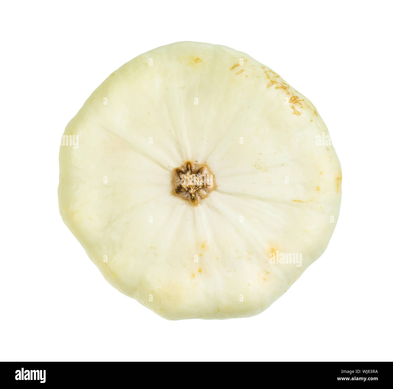 organic white squash patisson cutout on white background Stock Photo ...