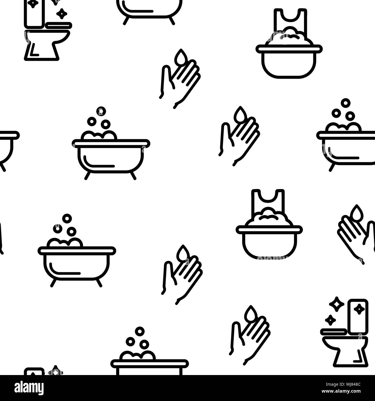 Sanitation Vector Seamless Pattern Stock Vector Image & Art - Alamy