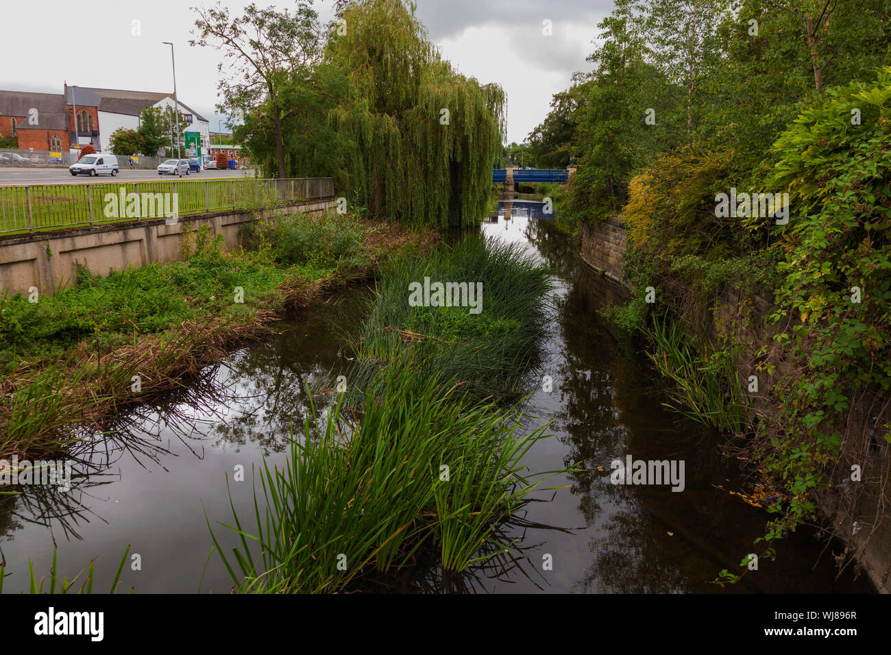 The River Skerne and Stone Bridge in Darlington,England,UK Stock Photo ...