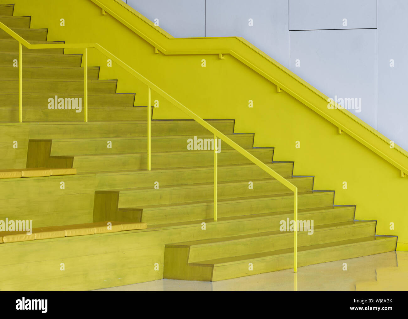 Yellow stairs in the James B. Hunt Jr. Library on the campus of North ...