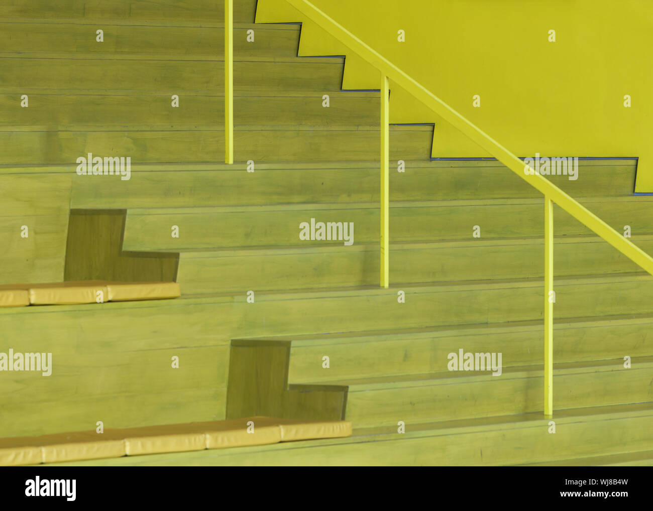 Yellow stairs in the James B. Hunt Jr. Library on the campus of North ...