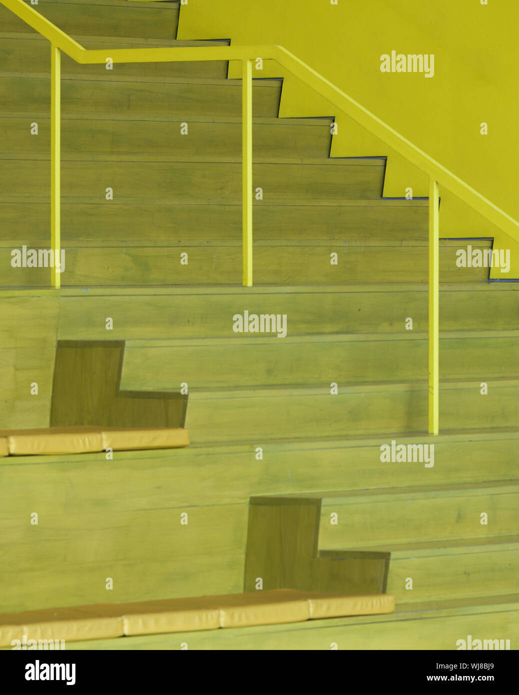 Yellow stairs in the James B. Hunt Jr. Library on the campus of North ...
