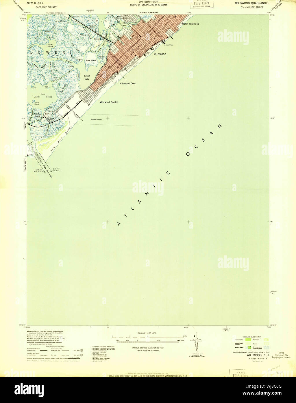 Wildwood map hi-res stock photography and images - Alamy