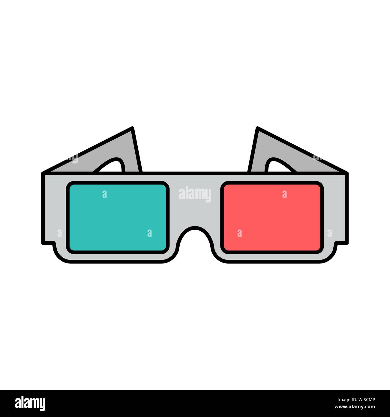 Isolated 3d glasses vector design Stock Vector Image & Art - Alamy