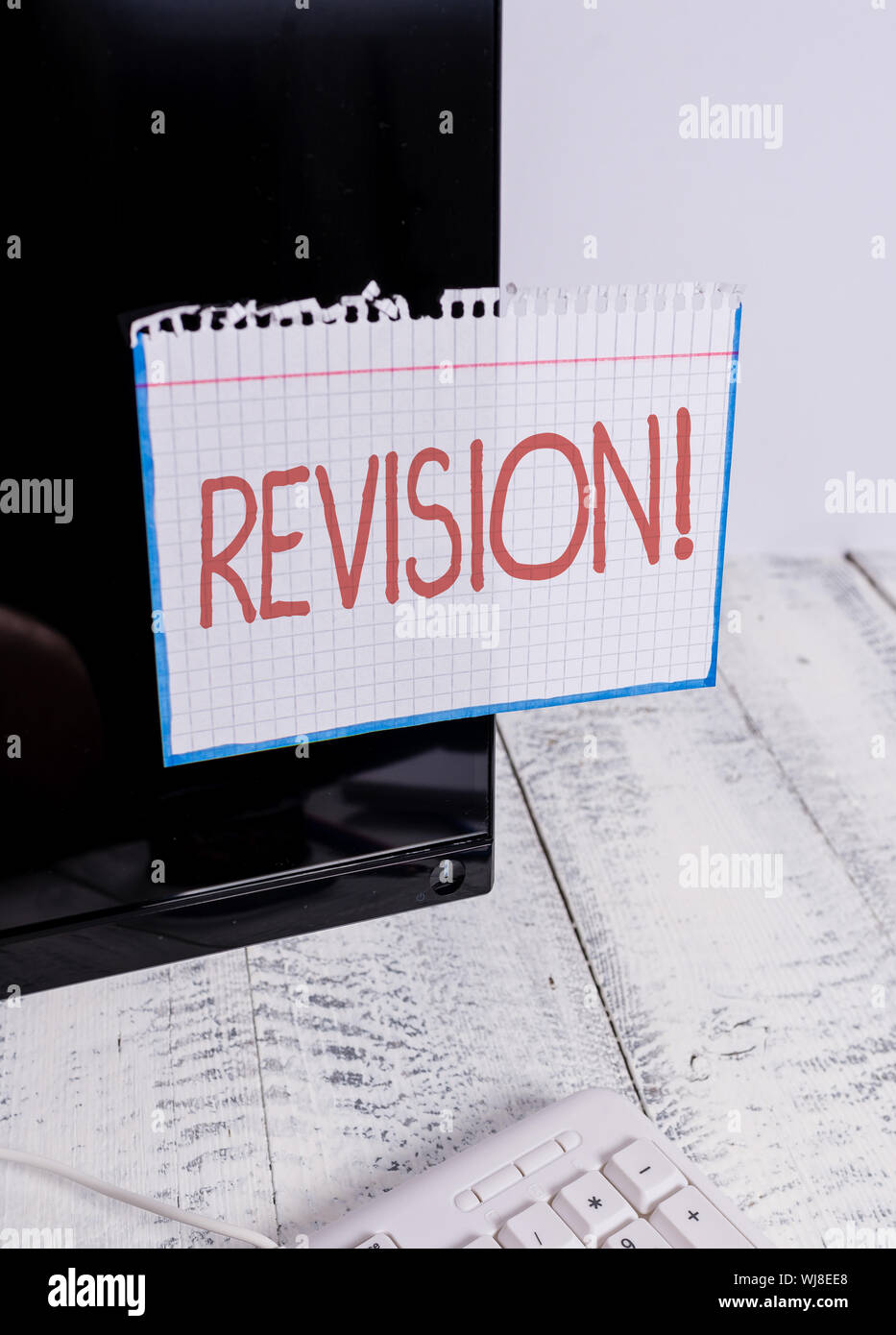 Text sign showing Revision. Business photo text action of revising over ...