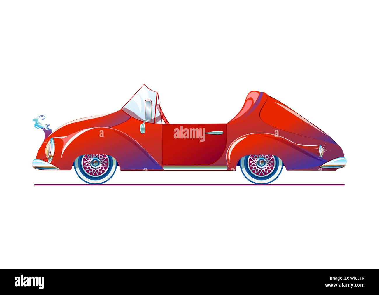Classic White Convertible Stock Vector Images - Alamy