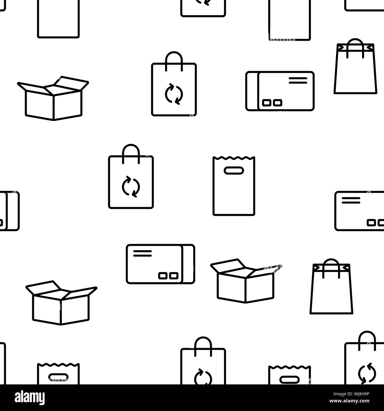 Packaging Types Vector Seamless Pattern Stock Vector Image & Art - Alamy