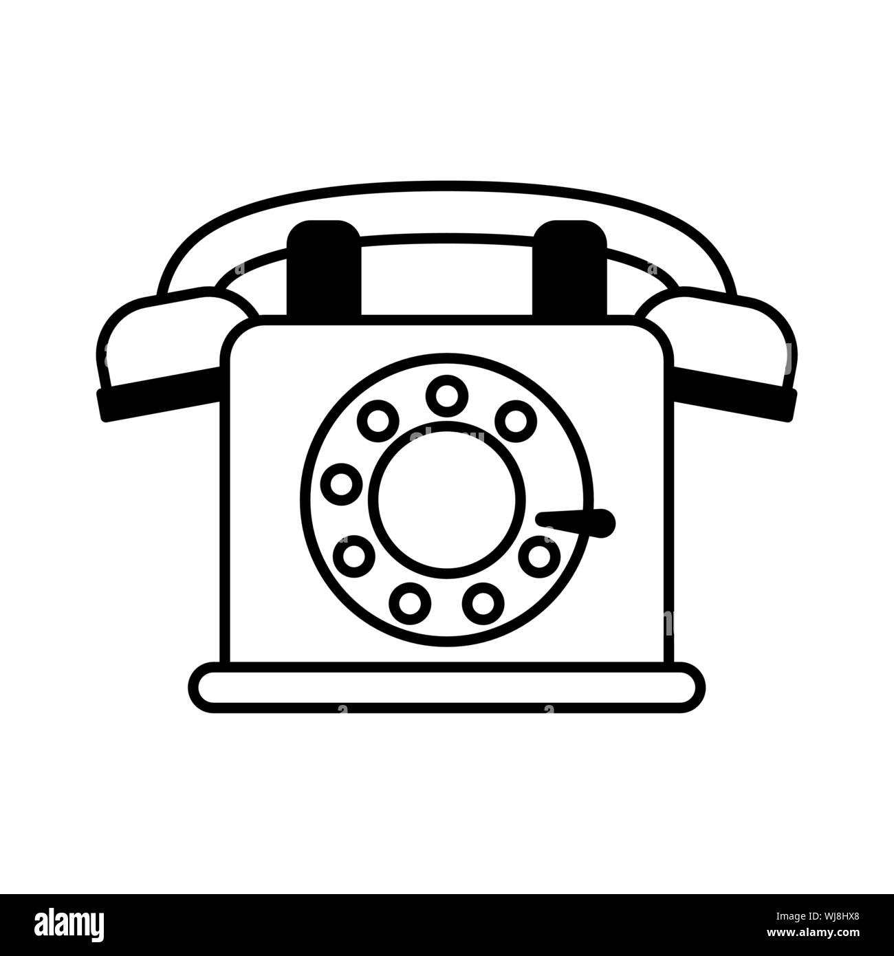 Isolated vintage phone vector design Stock Vector Image & Art - Alamy