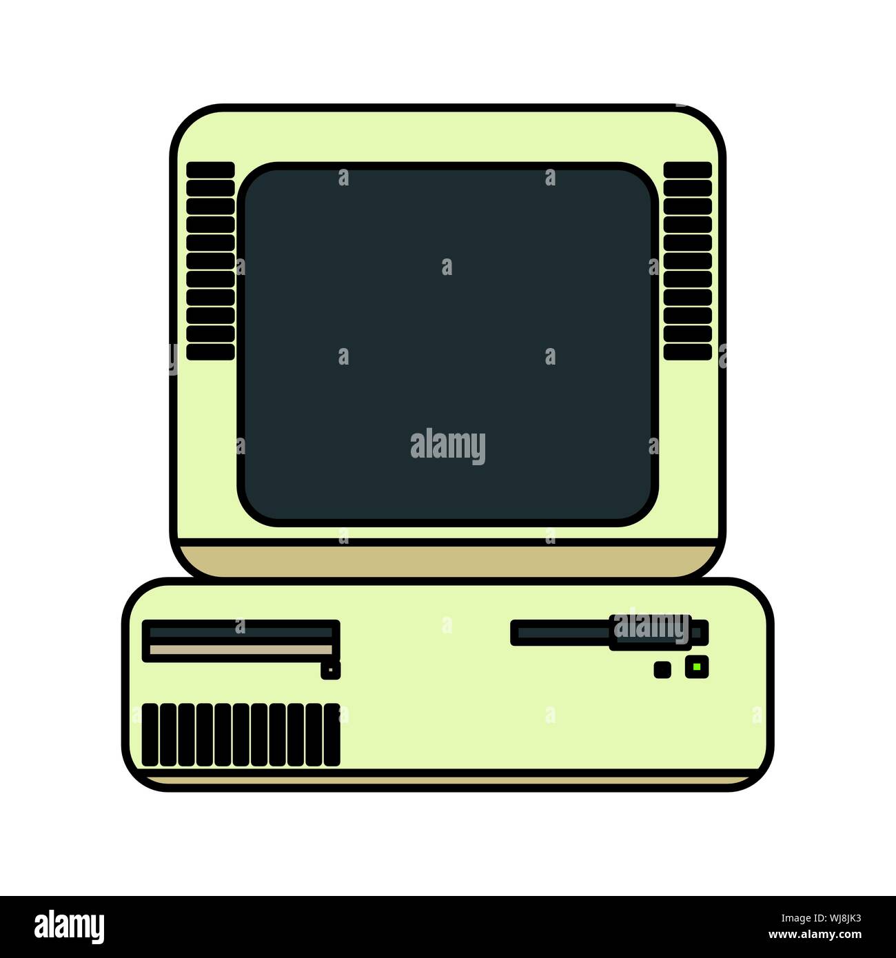Isolated vintage computer vector design Stock Vector Image & Art - Alamy