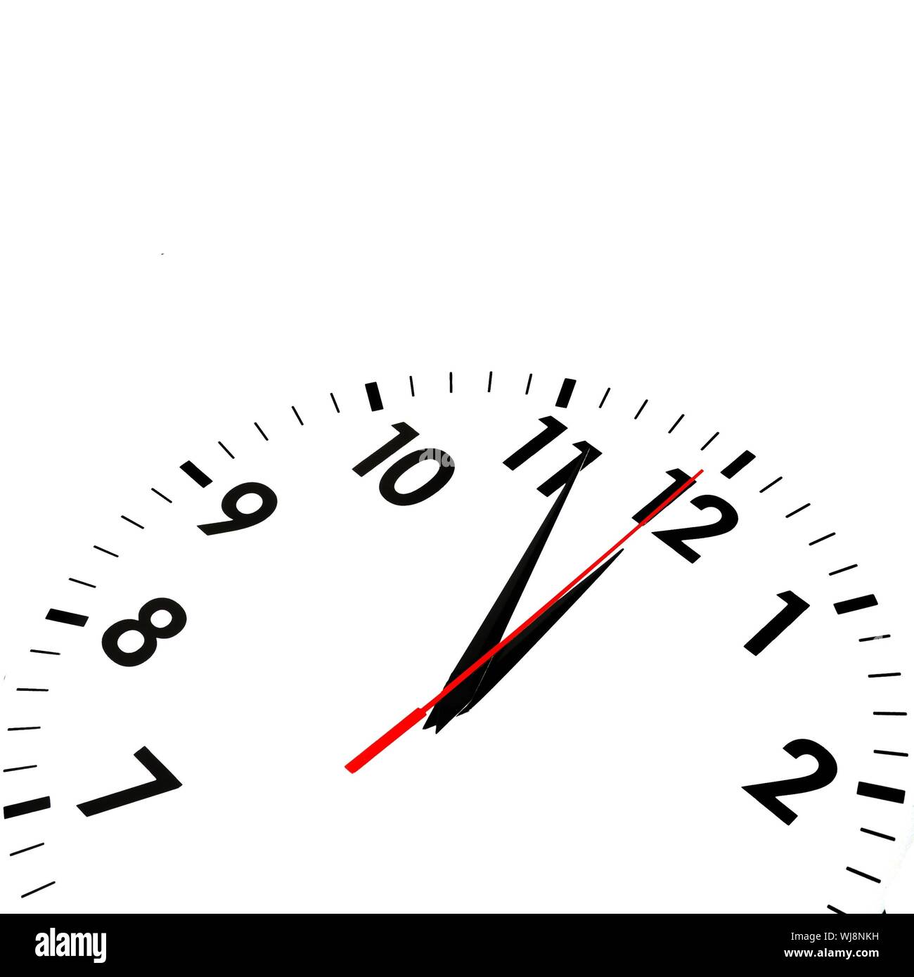time concept with watch or clock on white wall Stock Photo - Alamy
