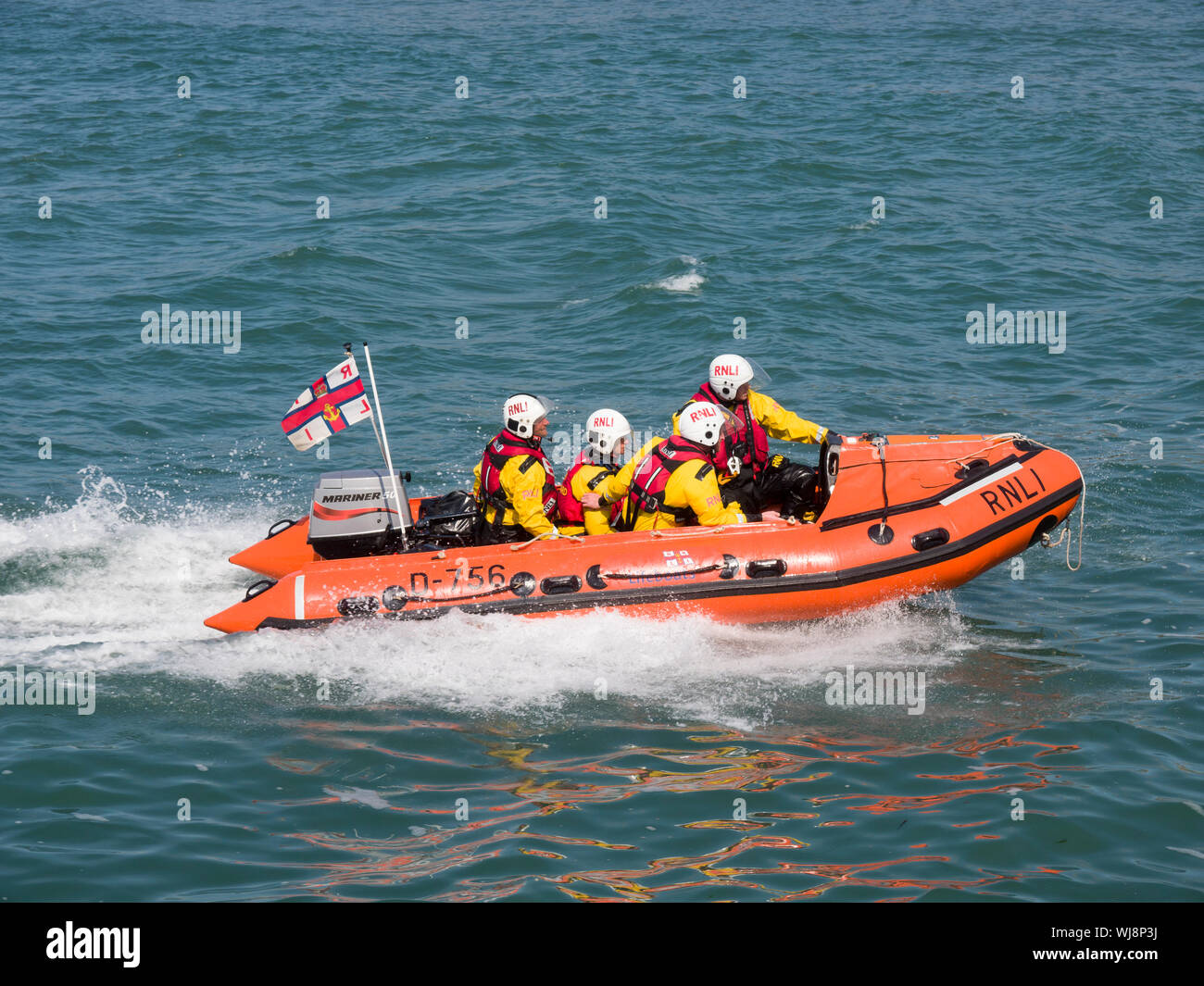 RNLI inshore lifeboat, D756 named George Bird, Bude, Cornwall, UK Stock ...