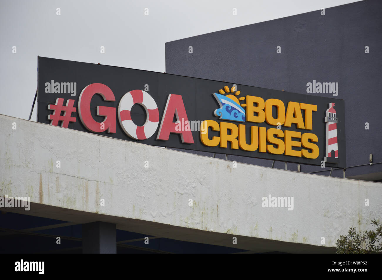 Goa Boat cruises signage. Panaji, Goa, India Stock Photo - Alamy