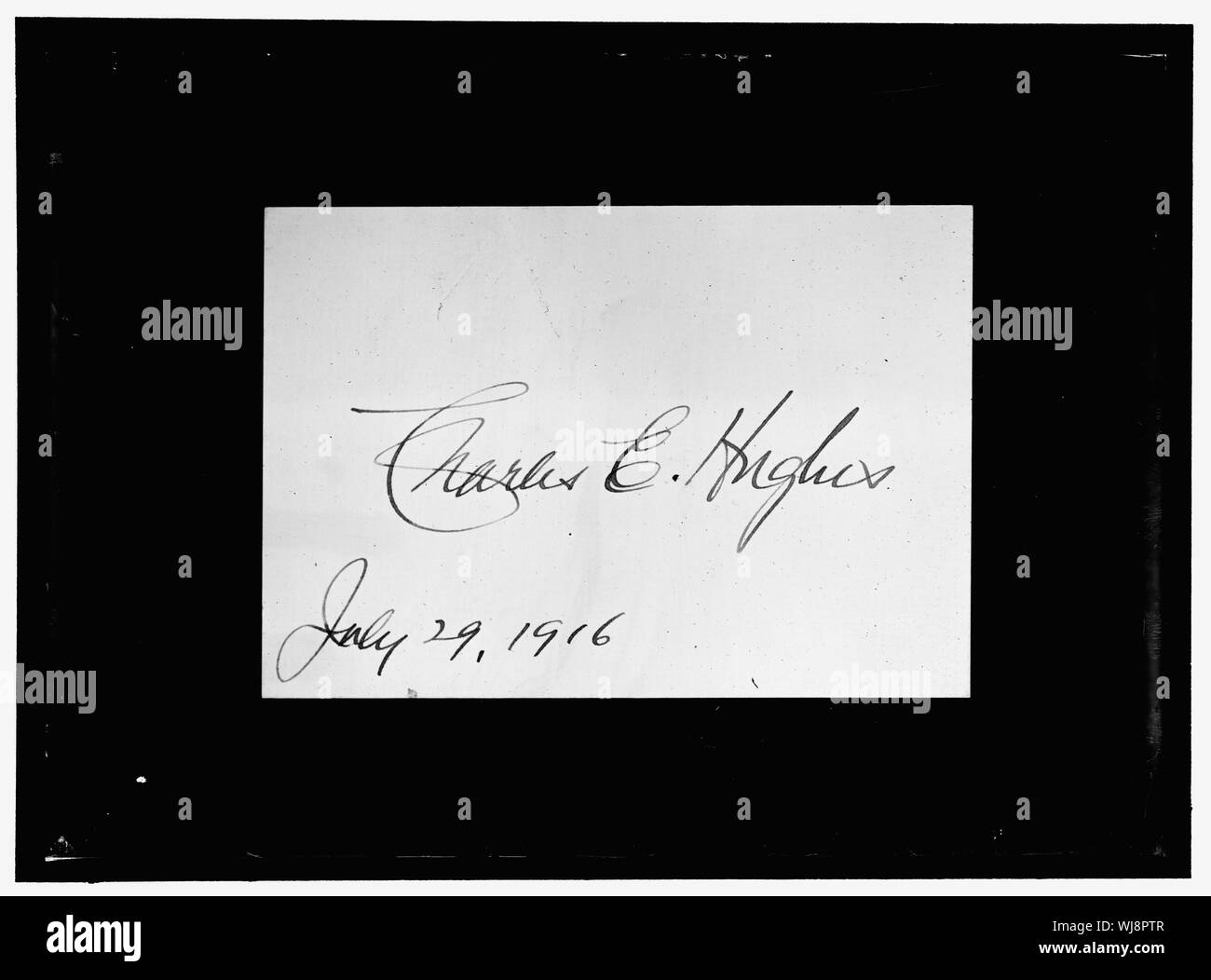 HUGHES, CHARLES EVANS. SIGNATURE, JULY 29, 1916 Stock Photo - Alamy
