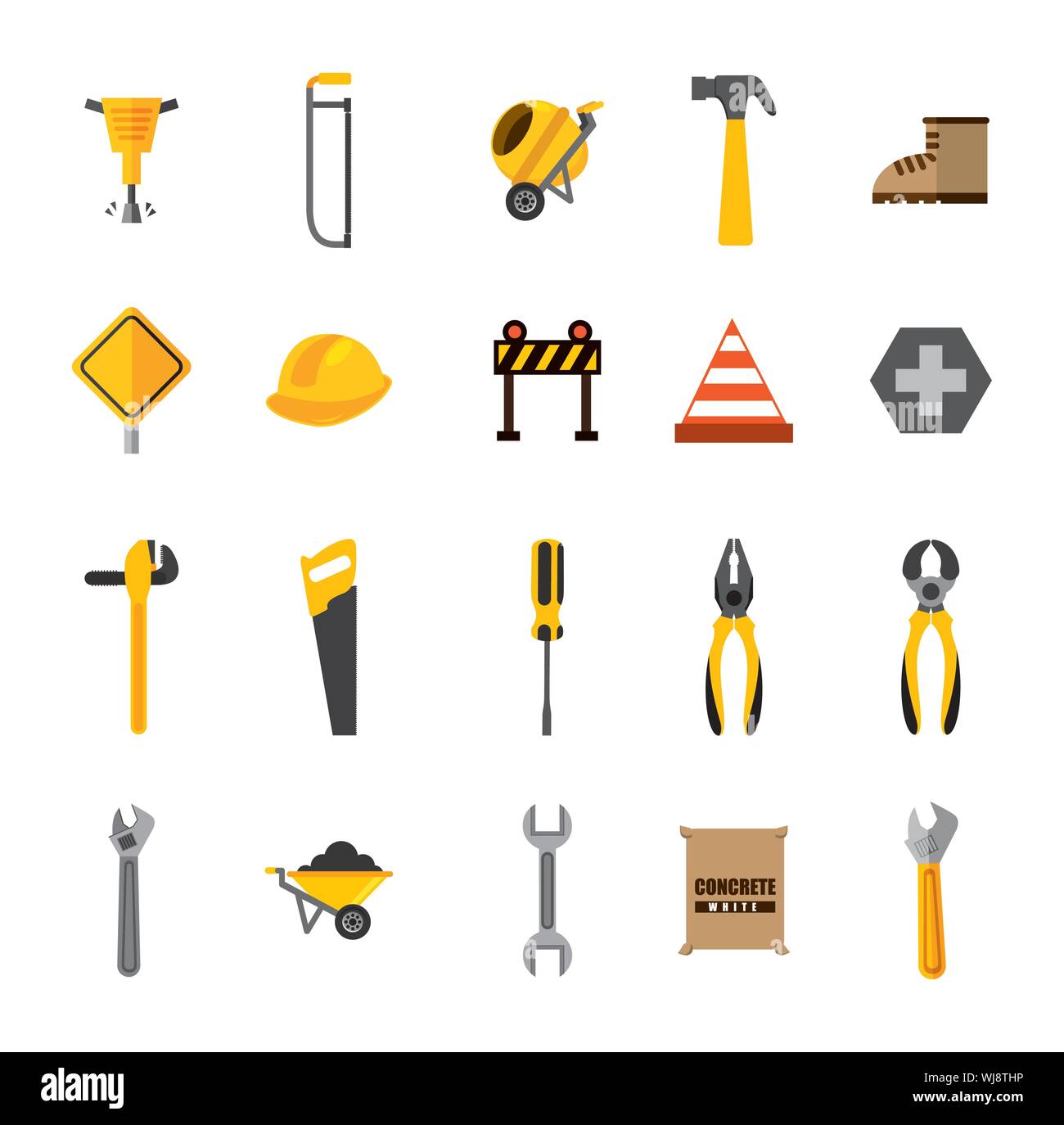 bundle of construction tools icons Stock Vector Image & Art - Alamy