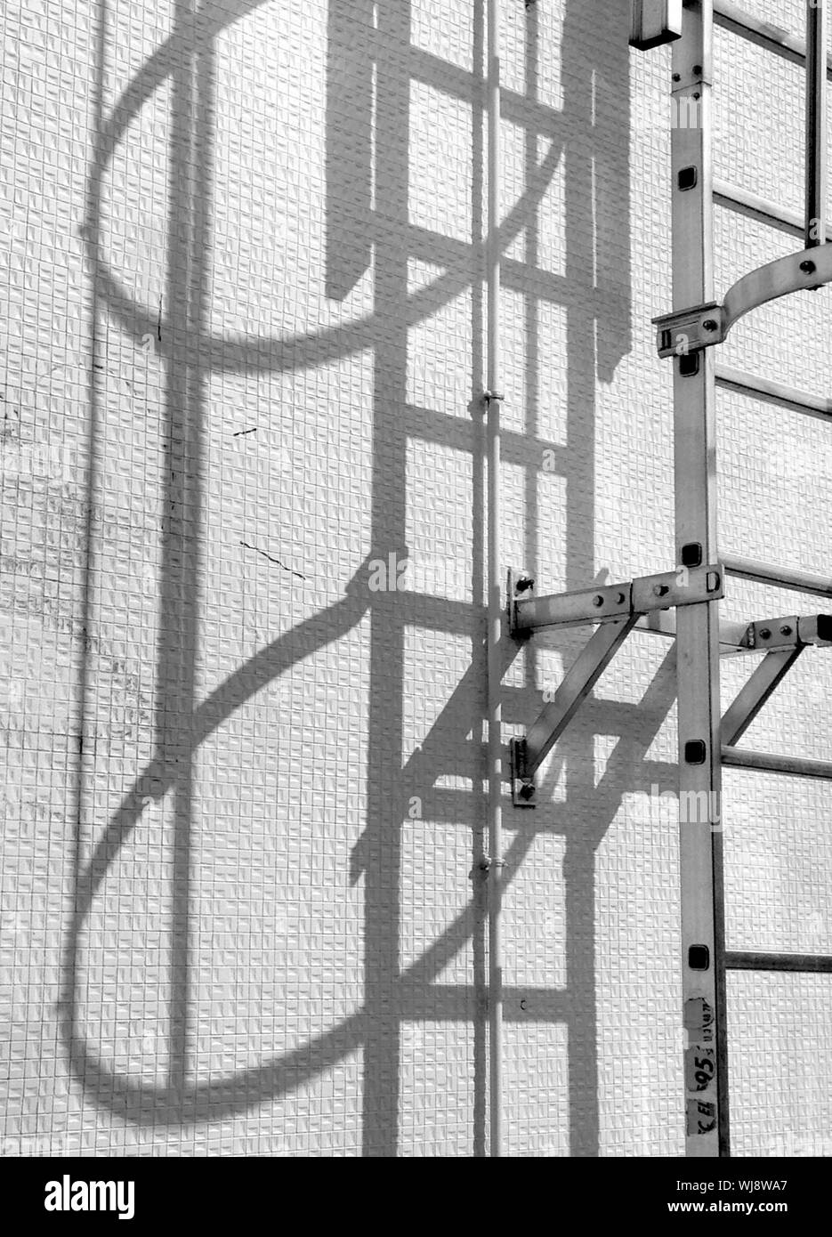 Do not climb on ladder Black and White Stock Photos & Images - Alamy