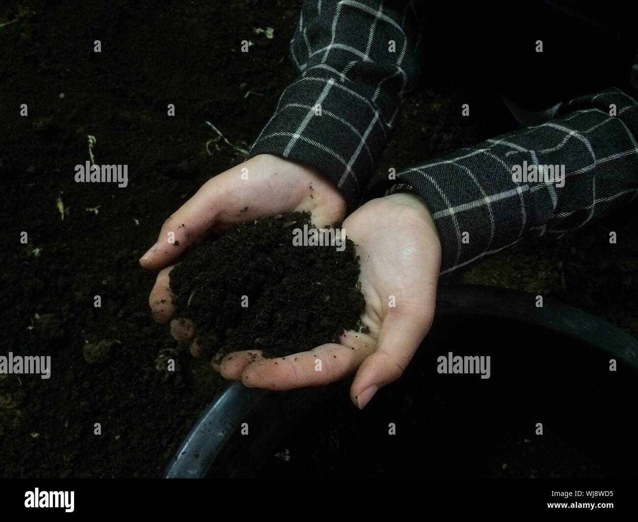 Hands with mud hi-res stock photography and images - Alamy