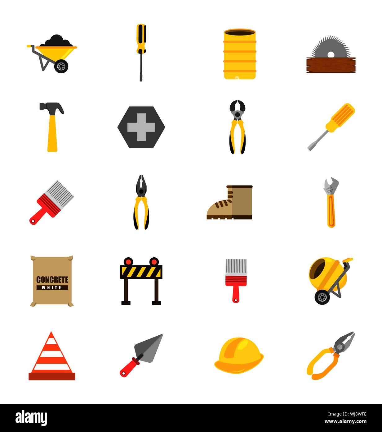 bundle of construction tools icons Stock Vector Image & Art - Alamy
