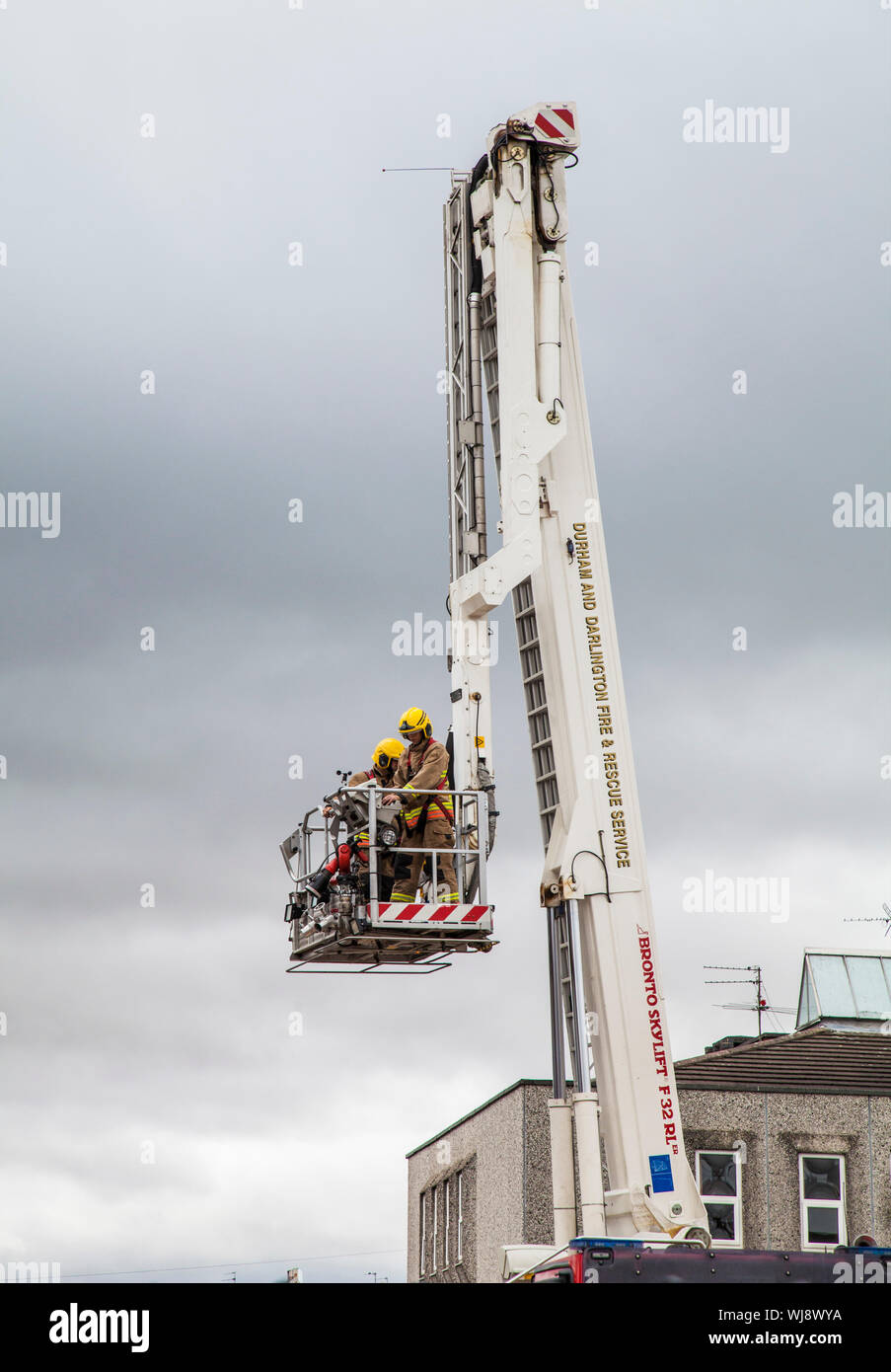 The Simon Snorkle ladder being operated at the Fire Station in ...