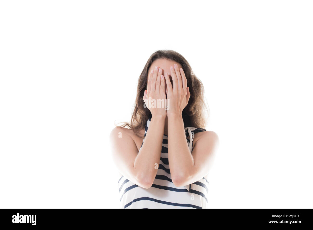 Hands face space hi-res stock photography and images - Alamy