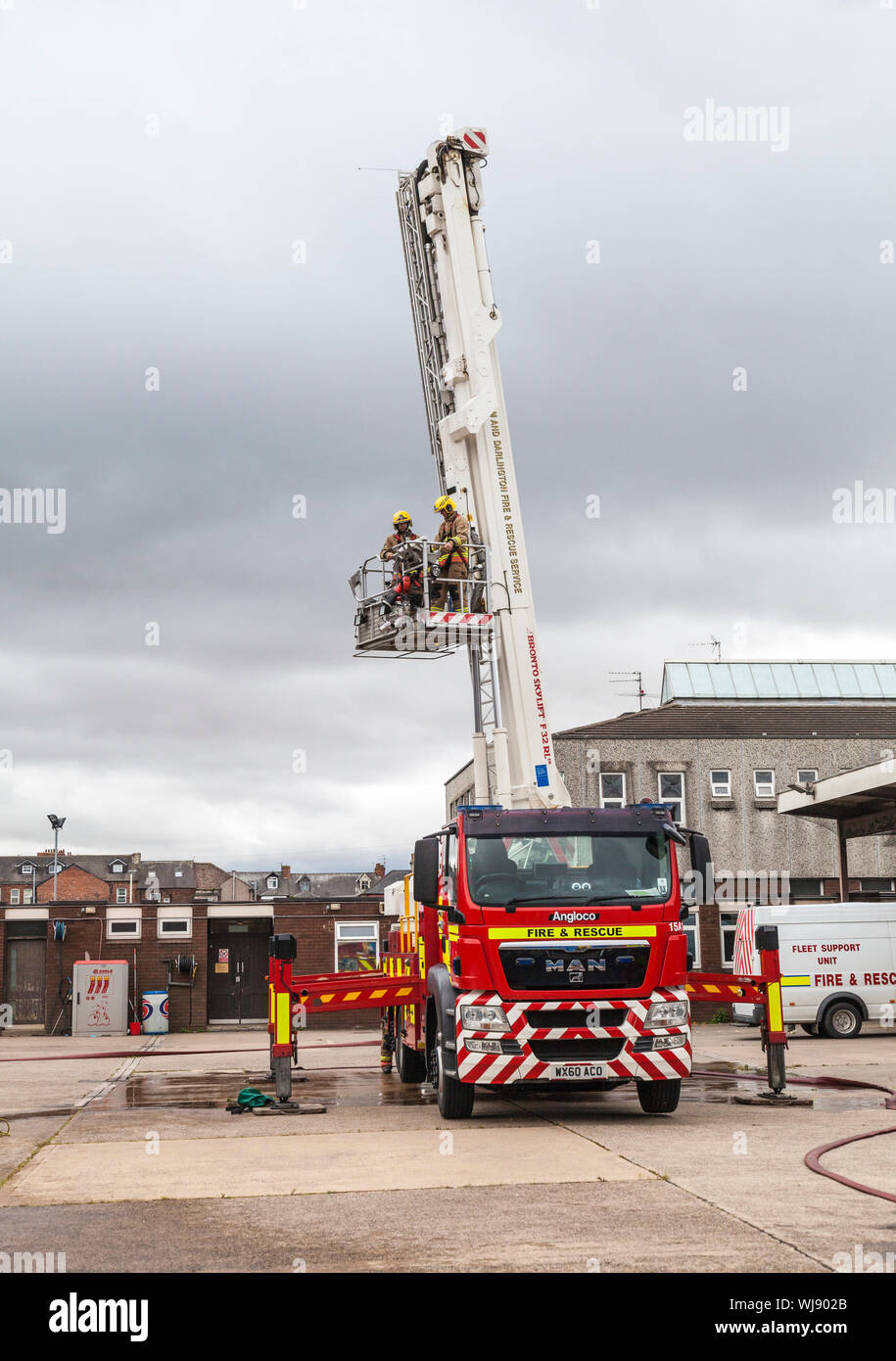 The Simon Snorkle ladder being operated at the Fire Station in ...