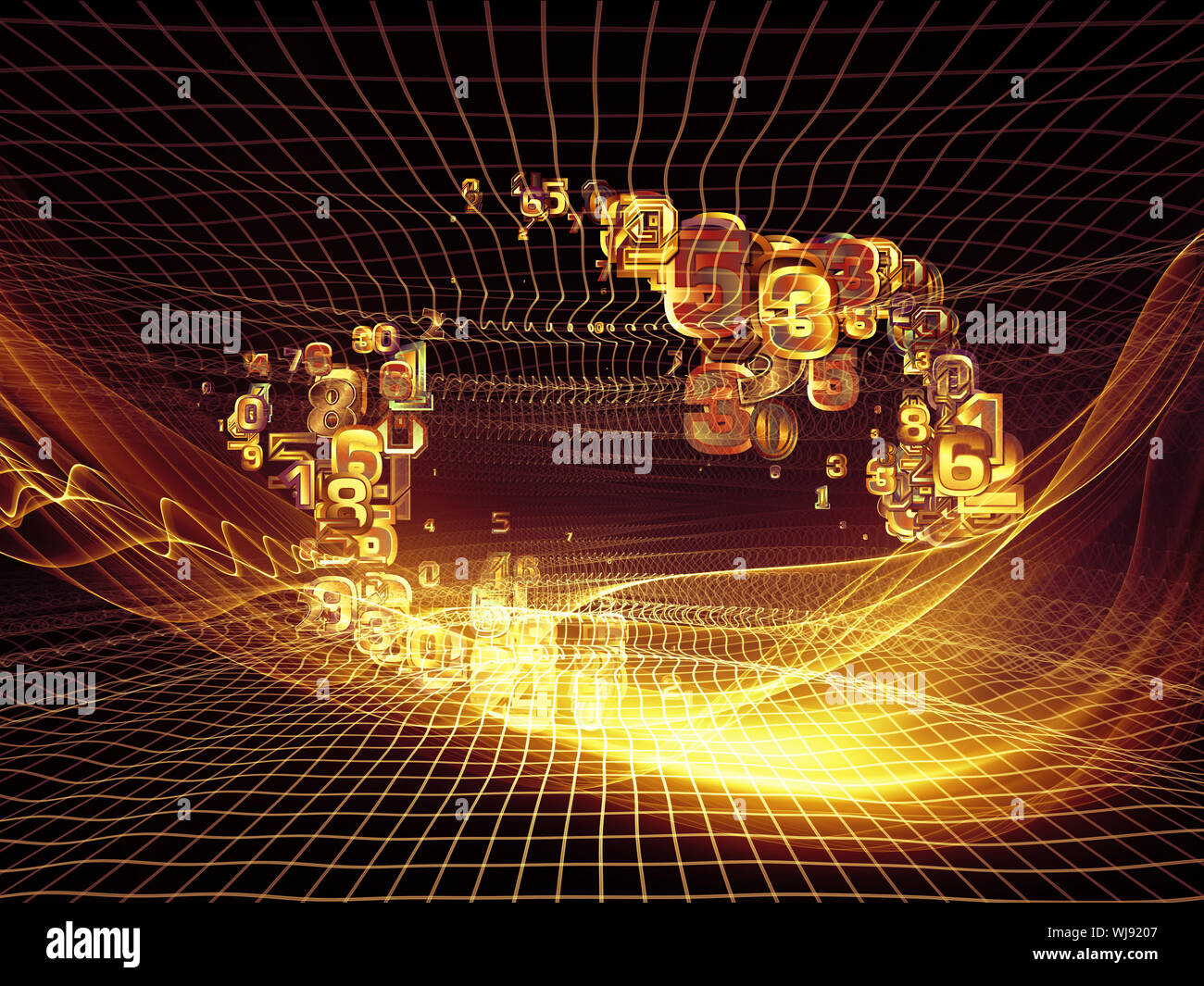 Fractal Realms series. Composition of fractal elements, grids and ...