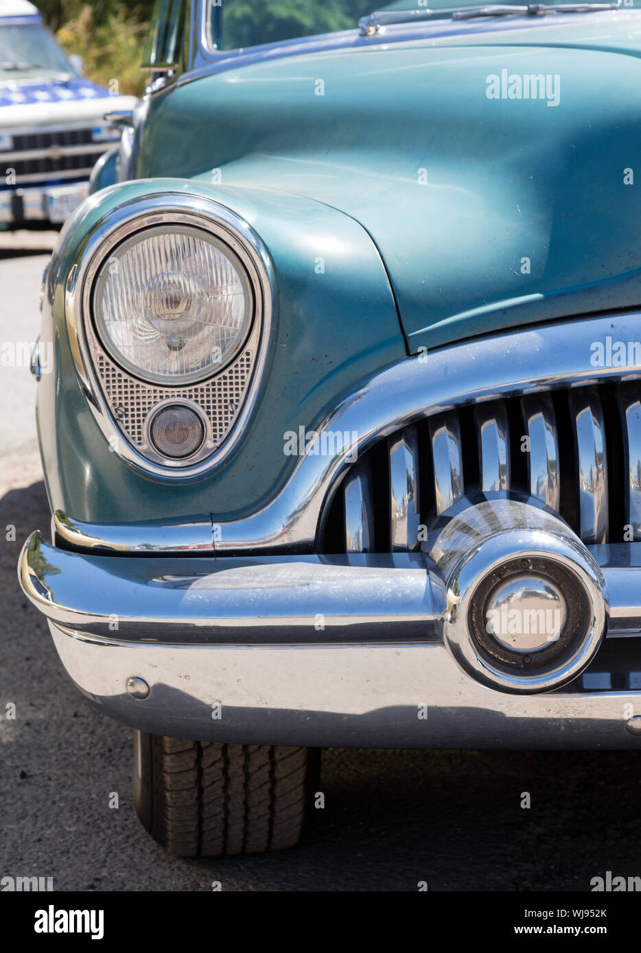 American vintage car, front view Stock Photo - Alamy
