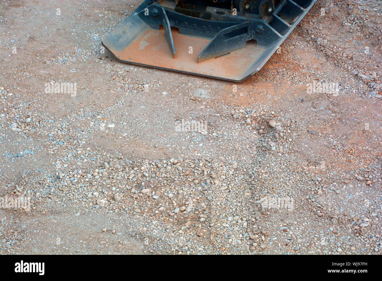 compact construction equipment for gravel and sand on construction site ...